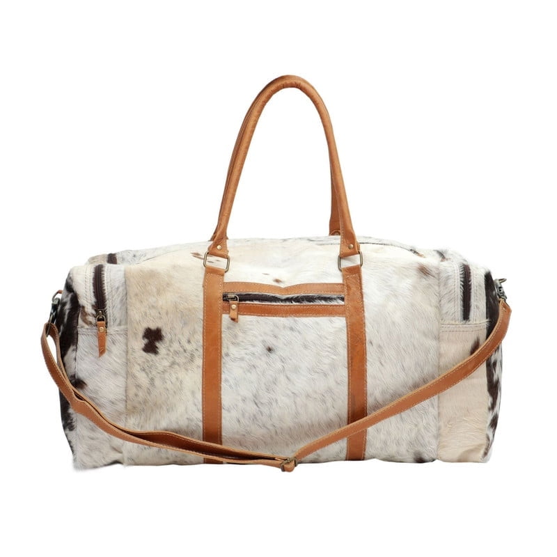 Western Duffel Hopofly Snipe Leather Hairon Travel Weekender Duffle Bag ...