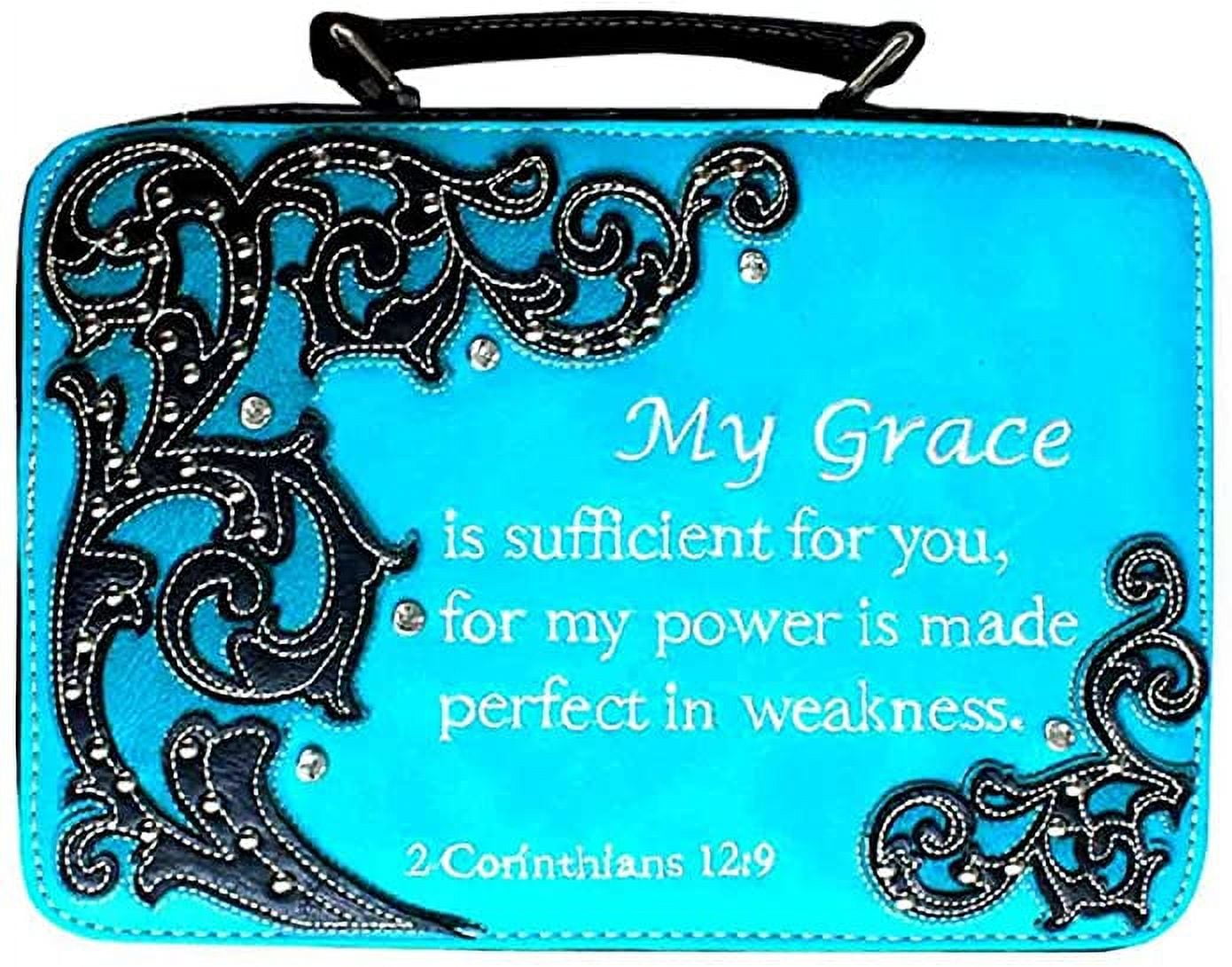 Western Embroidered Scripture Verse Psalm Bible Cover Books Case Cross ...