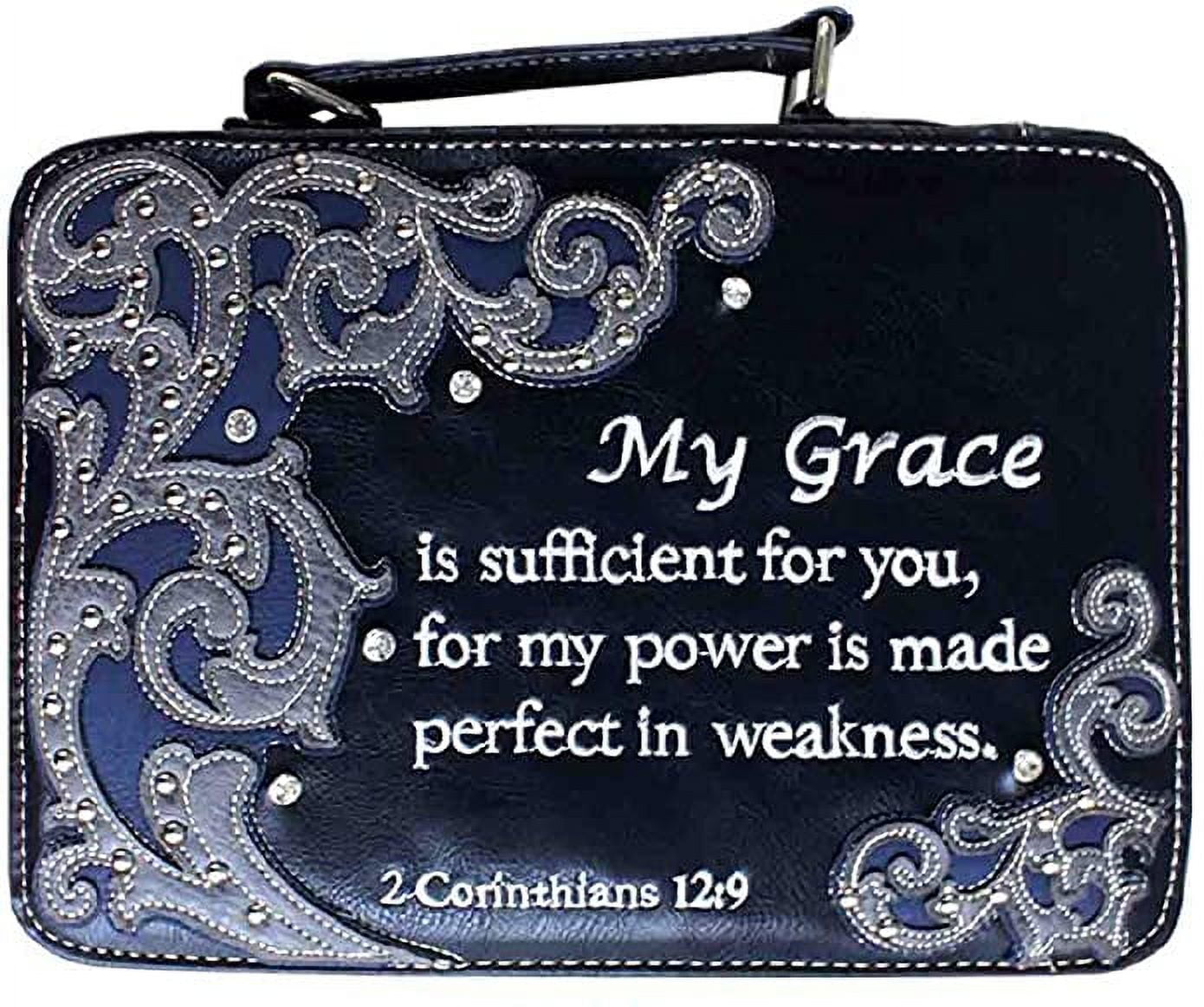 Western Embroidered Scripture Verse Psalm Bible Cover Books Case Cross ...