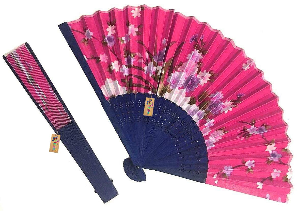Western Era Floral Handheld Folding Chinese Vintage Fan for Girls Women ...