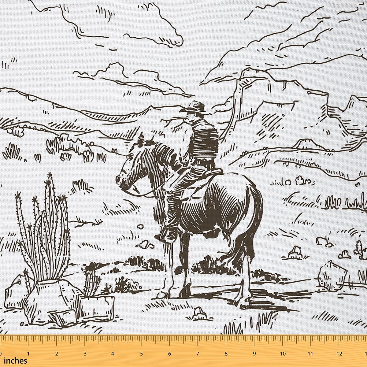 Western Fabric,Farmhouse Cowboy Fabric by the Yard,Western Country ...