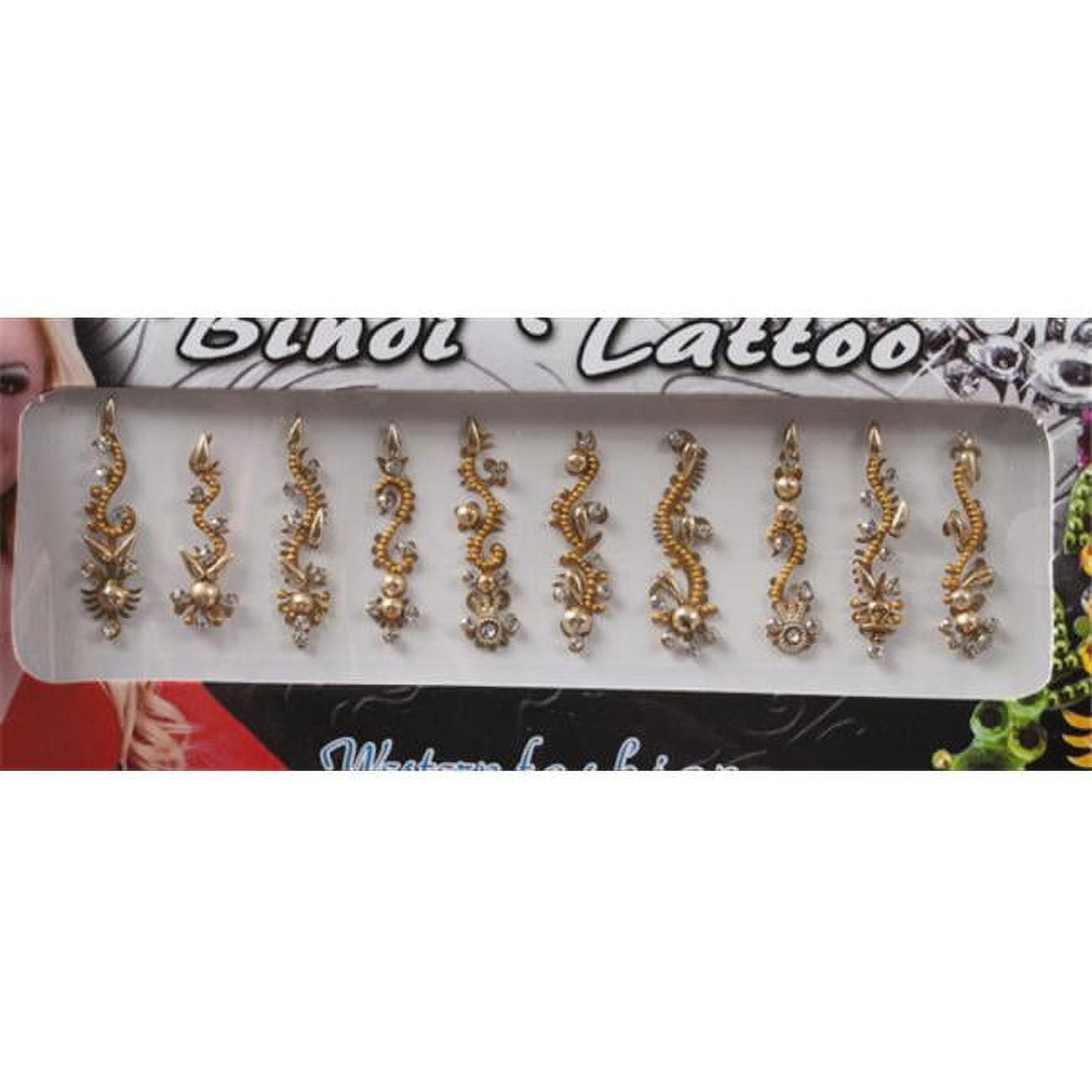 Western Fashion 1207-GLD Tear Drop Bindi, Gold - 10 Bindis per Card ...
