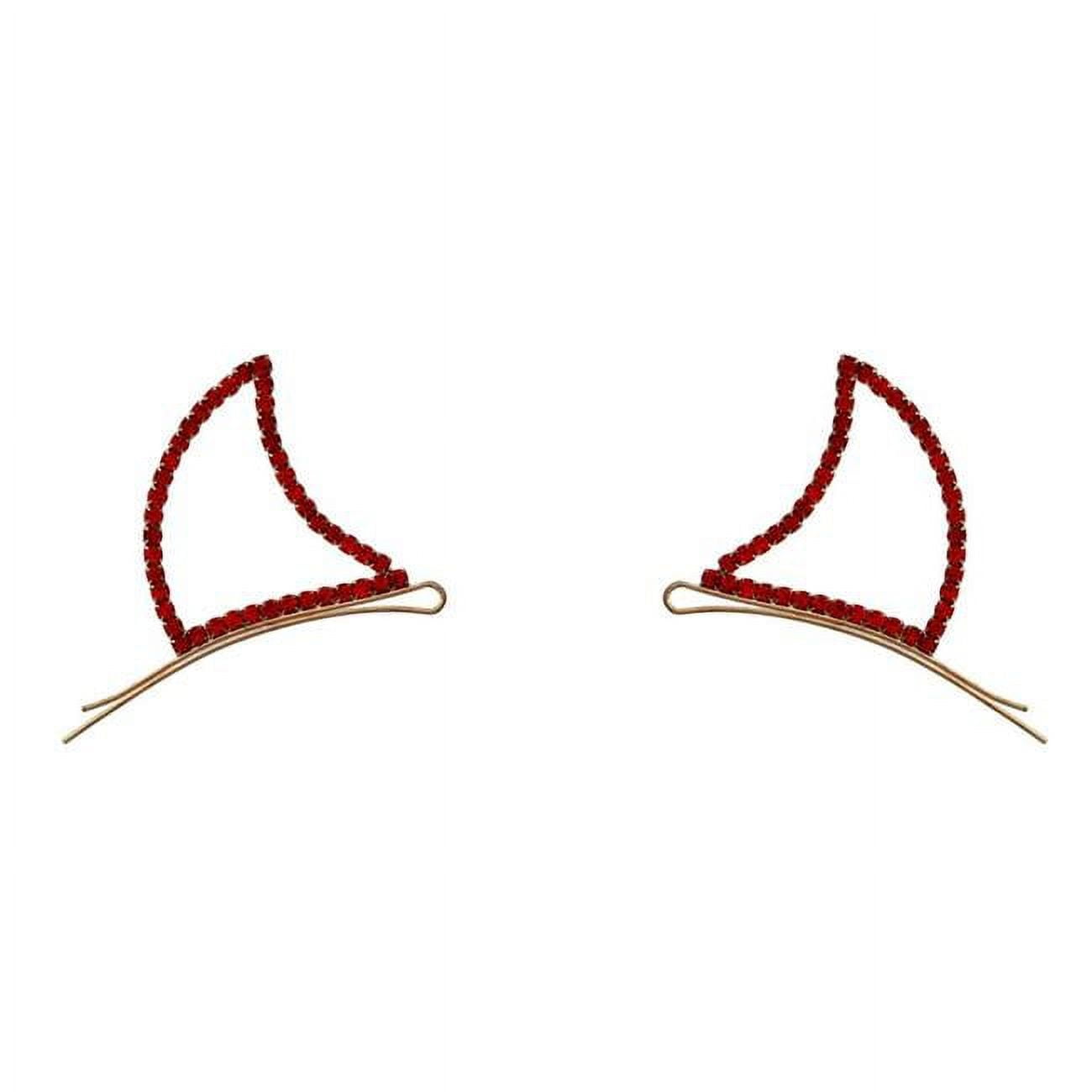 Western Fashion 71464-RED Rhinestone Devil Head Bobby Pins, Red ...