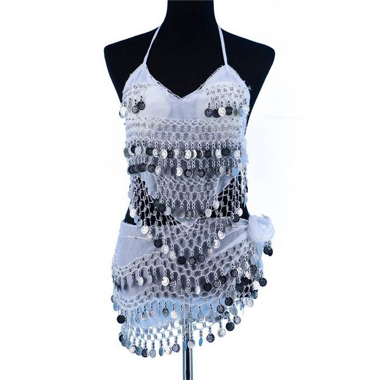 Western Fashion 8537-WHT-SIL 2 Piece Costume Set, White & Silver ...