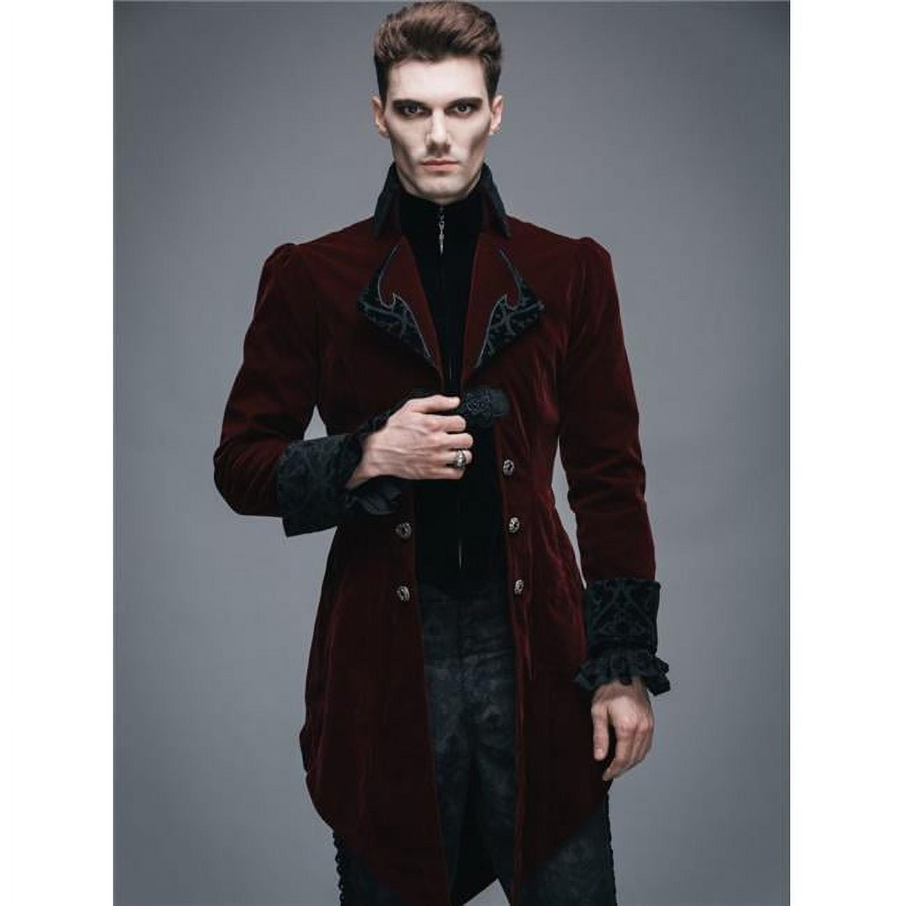 Western Fashion CT2202-L Vintage Gothic Swallow Tail Jacket, Red ...