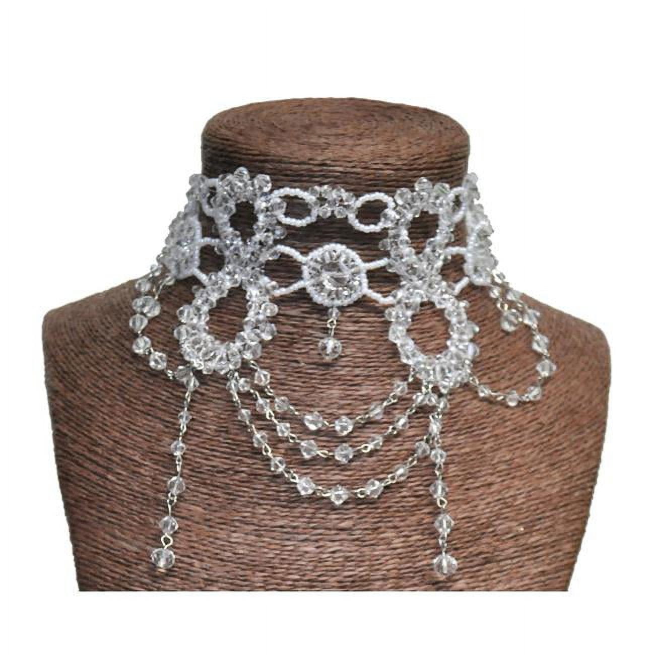 Western Fashion NC159-CLR Beaded Victorian Choker, Clear - Walmart.com