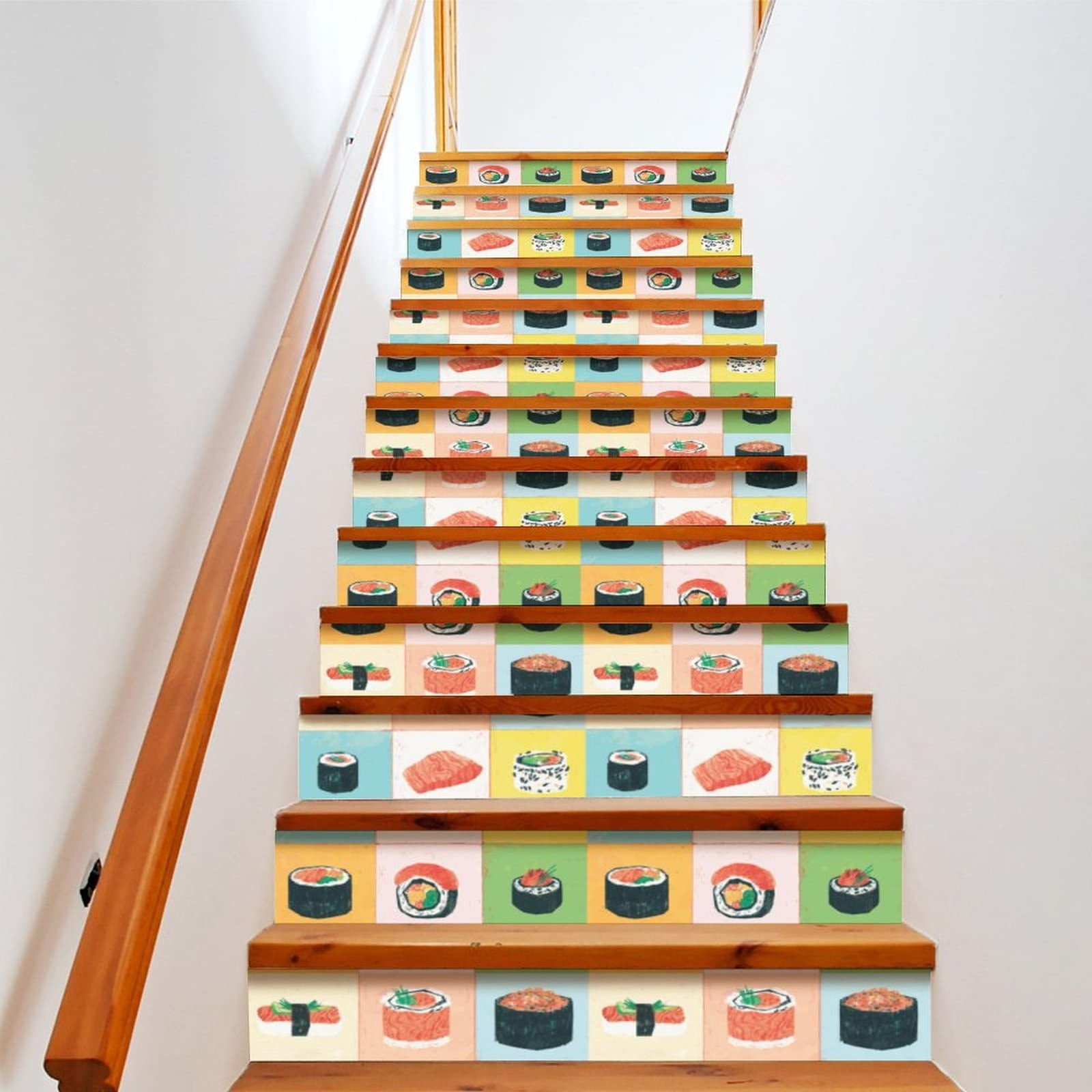 Western Fast Food Stair Stickers Delicious Hamburger Staircase Decals ...