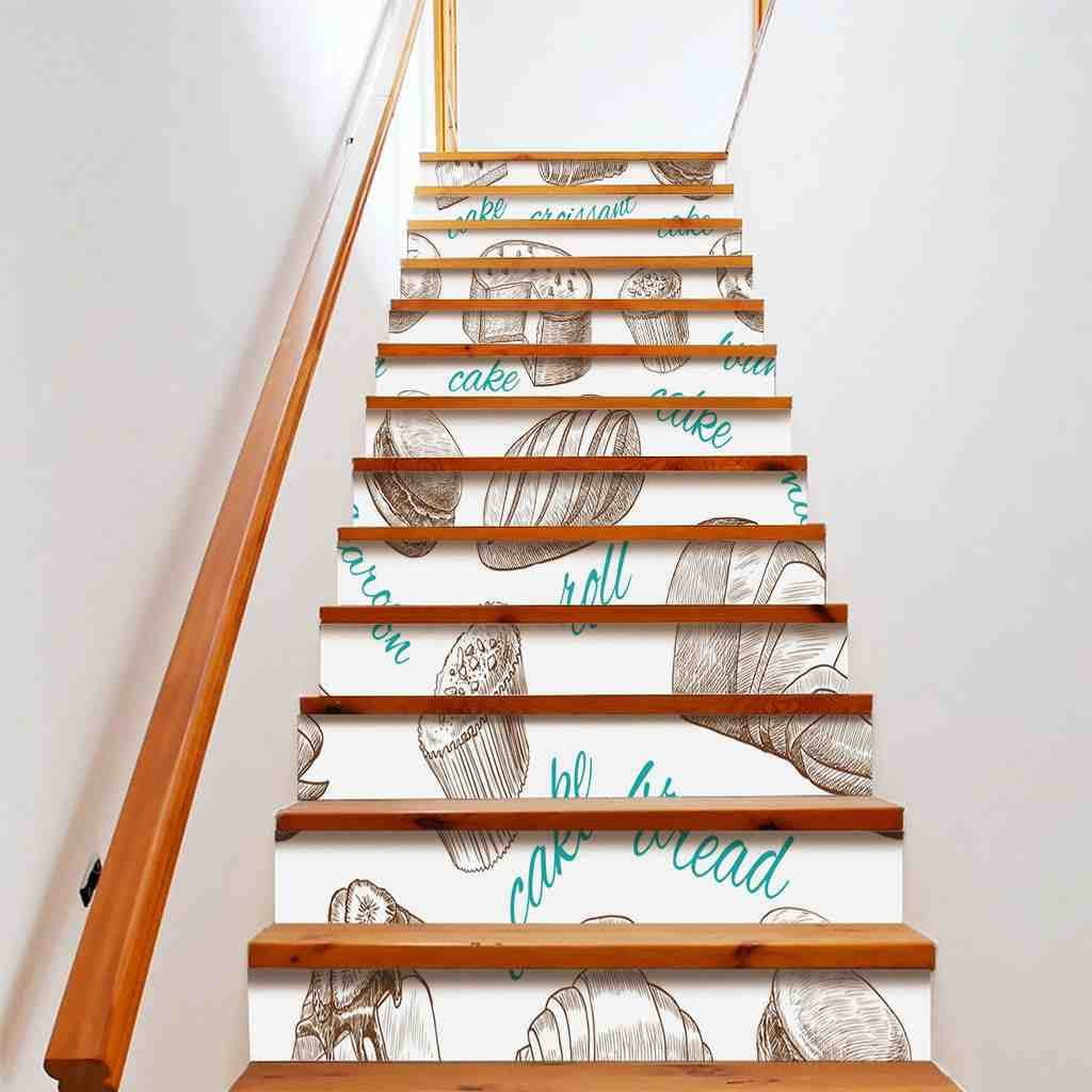 Western Fast Food Stair Stickers Delicious Hamburger Staircase Decals ...