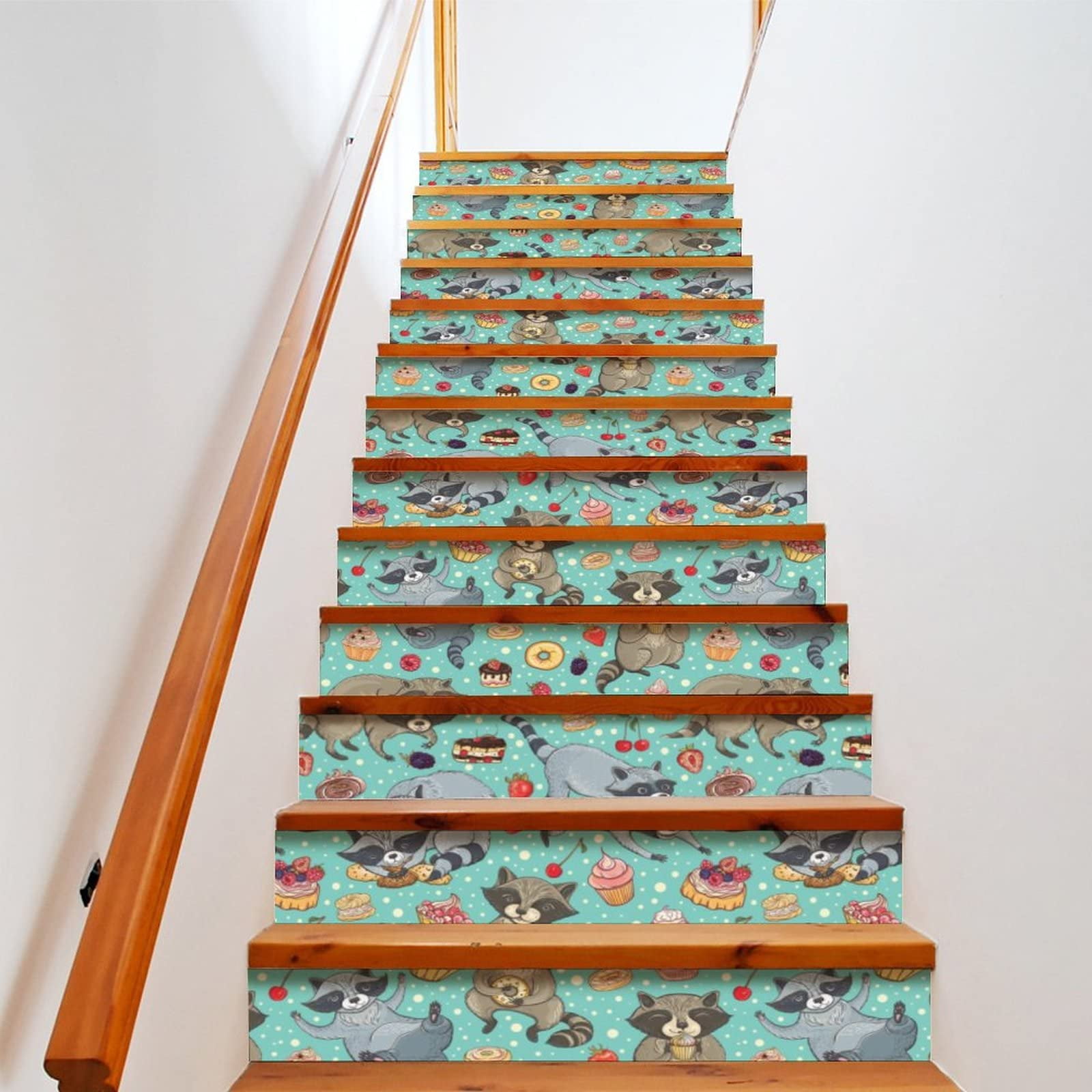 Western Fast Food Stair Stickers Delicious Hamburger Staircase Decals ...