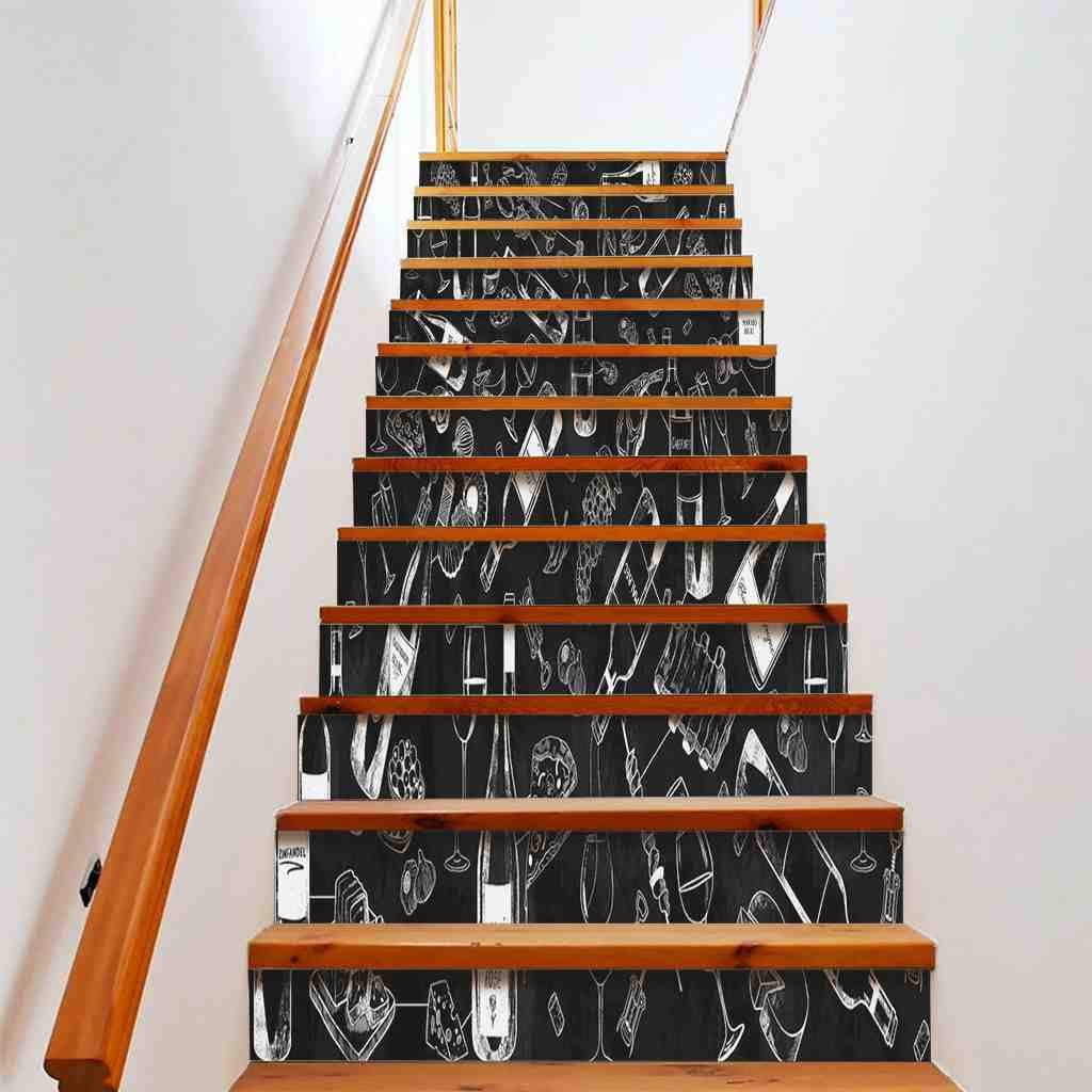 Western Fast Food Stair Stickers Delicious Hamburger Staircase Decals ...