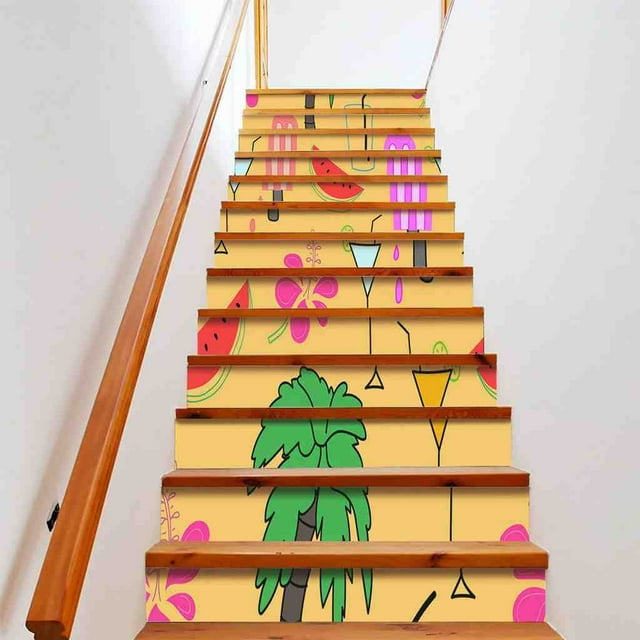 Western Fast Food Stair Stickers Delicious Hamburger Staircase Decals ...