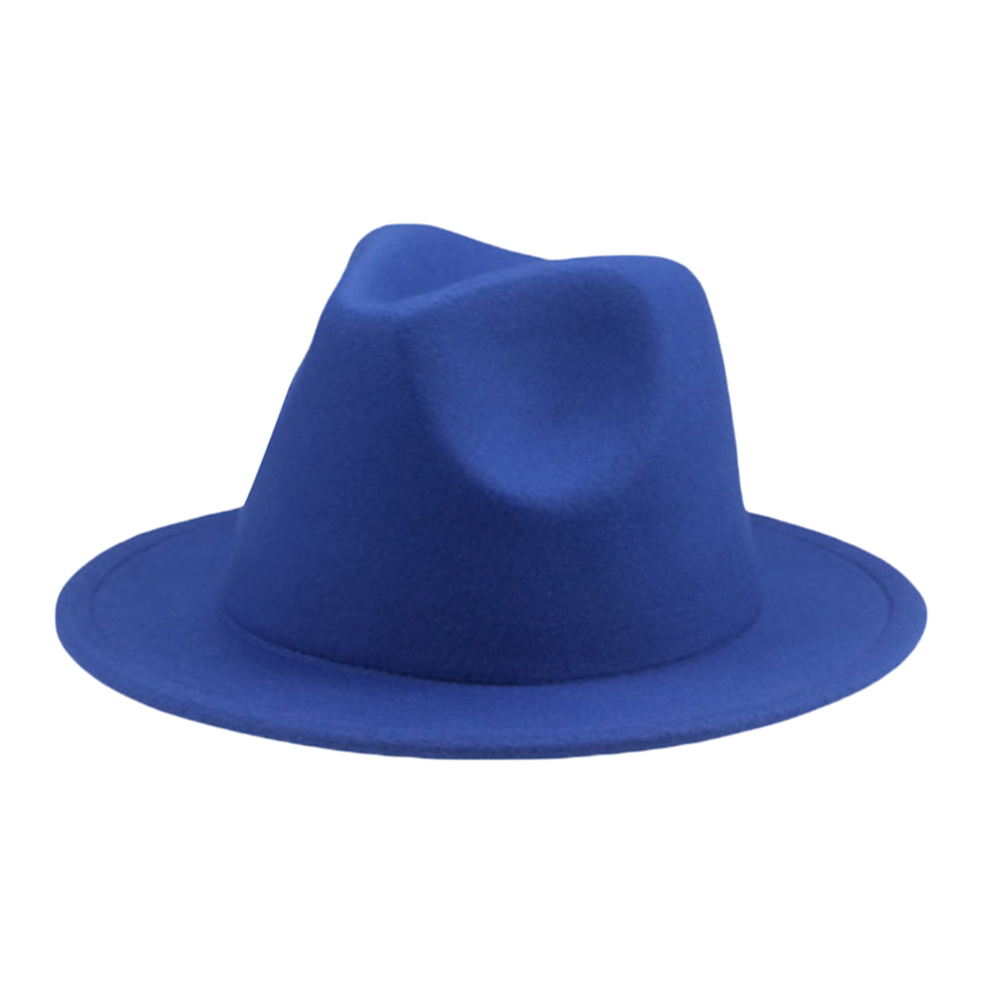 Western Fedora Hat Solid Color Dance Hat Retro Disco Cap Unisex Costume ...