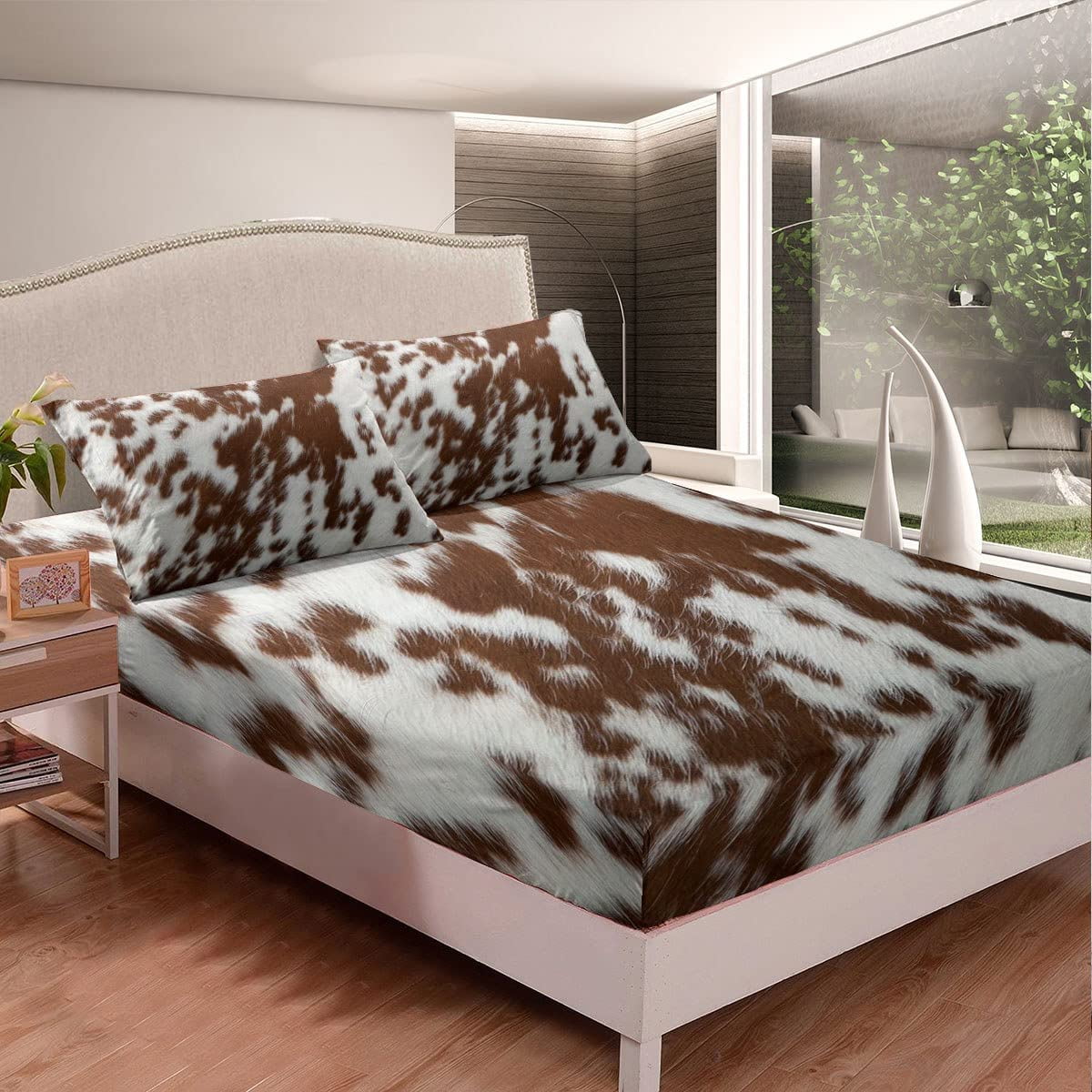 Western Fitted Sheet & Pillow Sham Wild West Themed Cowboy Hat and Old ...