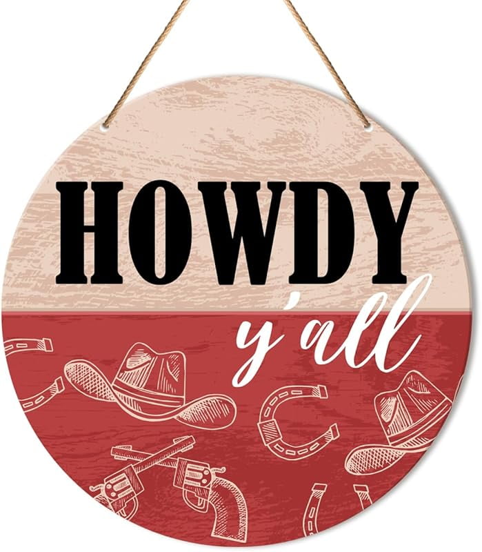 Western Front Door Sign Home Welcome Hanging Signs Wall Decor Farmhouse ...