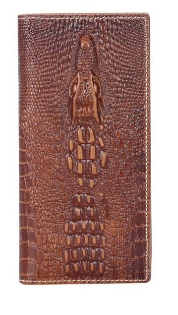 Western Genuine Leather Long Wallet Rodeo Checkbook Credit Card Wallet ...