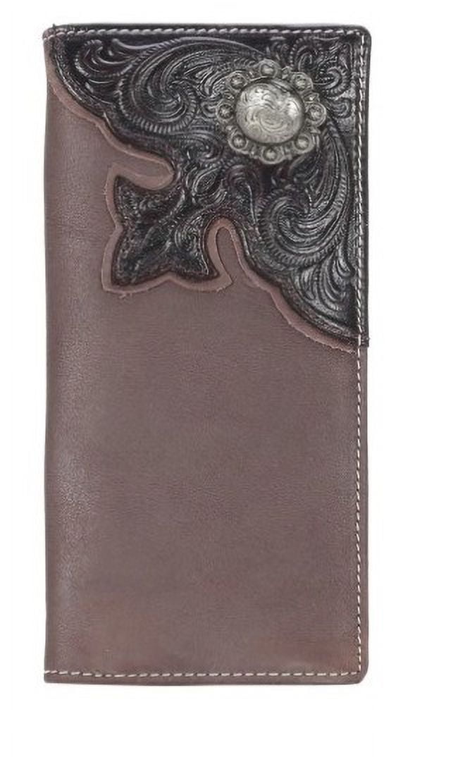 Western Genuine Leather Long Wallet Rodeo Checkbook Credit Card Wallet ...