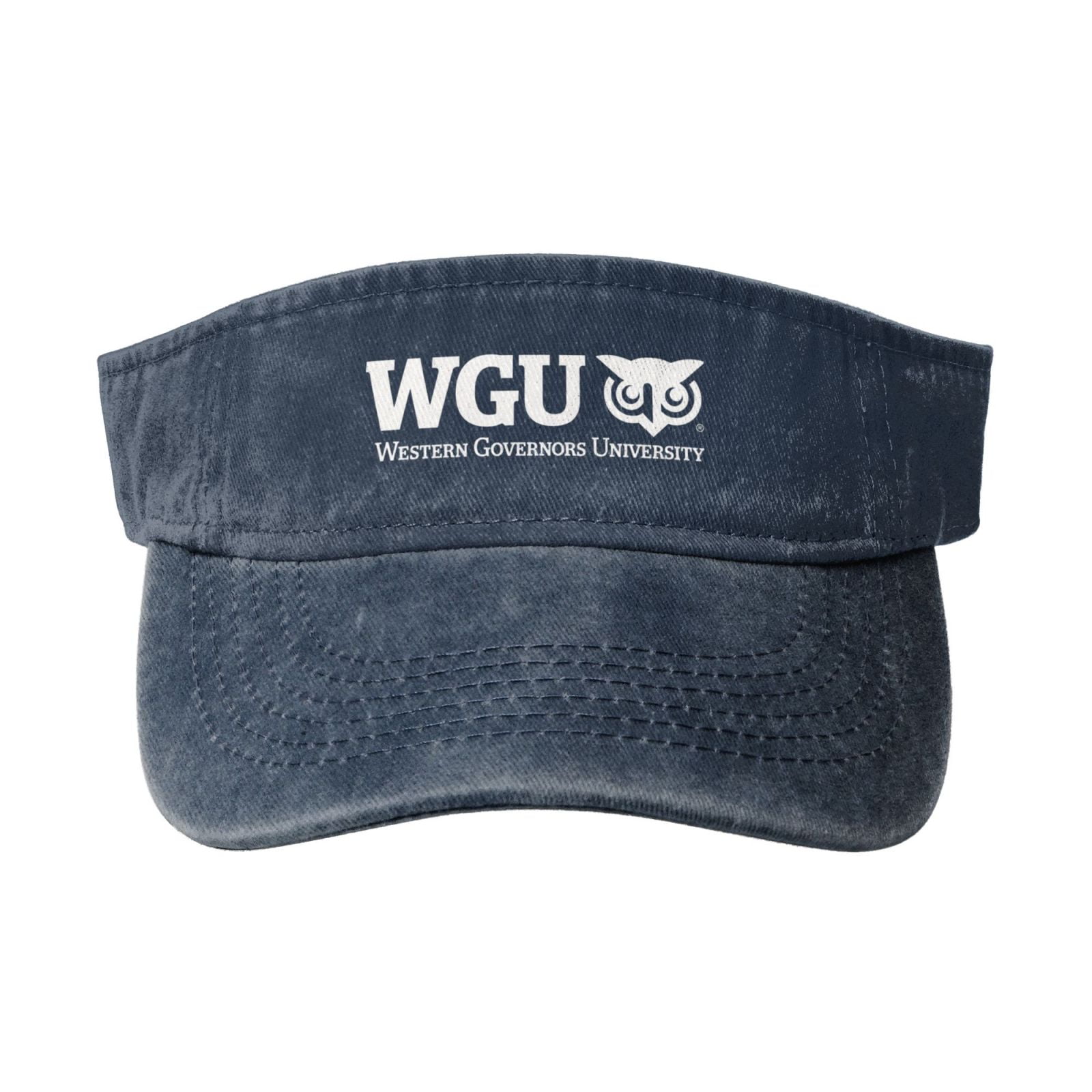 Western Governors University Logo Washed Cowboy Empty Top Baseball Sun ...