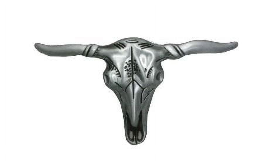 Western Grey Silver Bull Skull Belt Buckle Cowboy Country Style ...