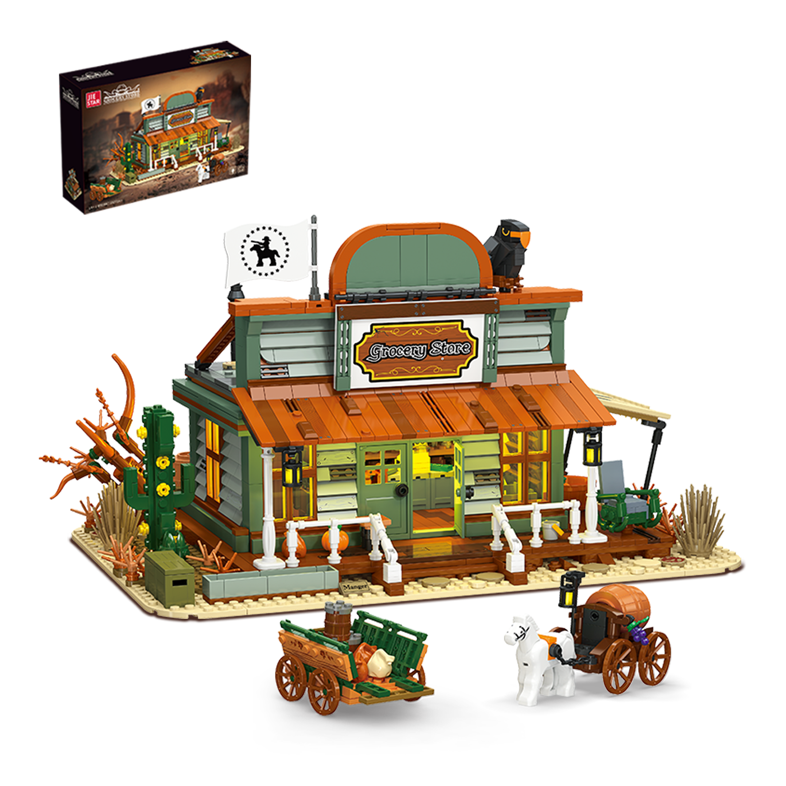Western Grocery Store Lighting Building 89144 Bricks Set - The Old ...