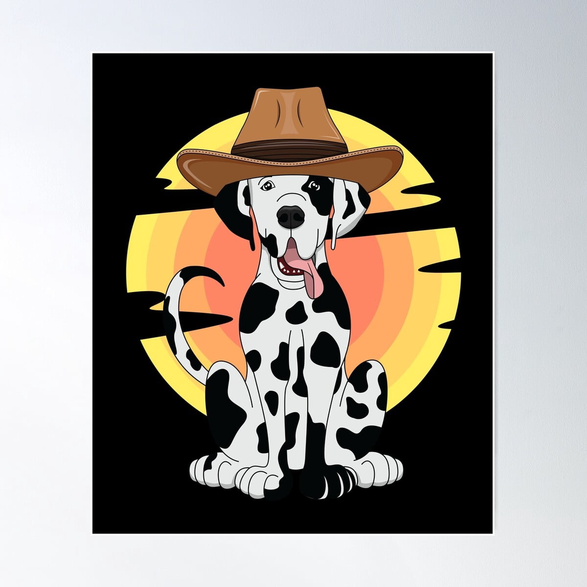 Western Harlequin Great Dane Dog Texas Rodeo Kids Country Poster Wall ...