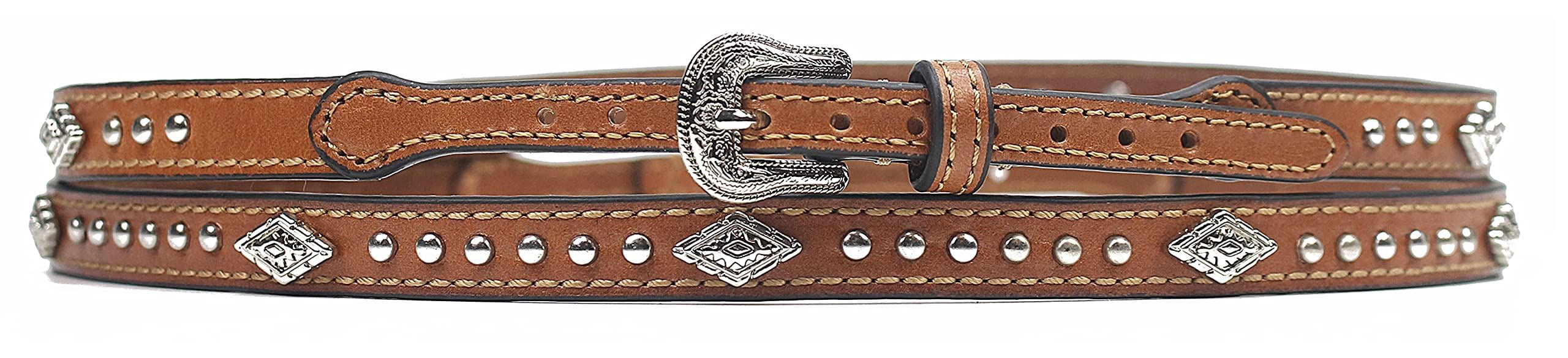 Western Hat Band for Cowboy Hats by Silver Canyon, Brown Leather with ...