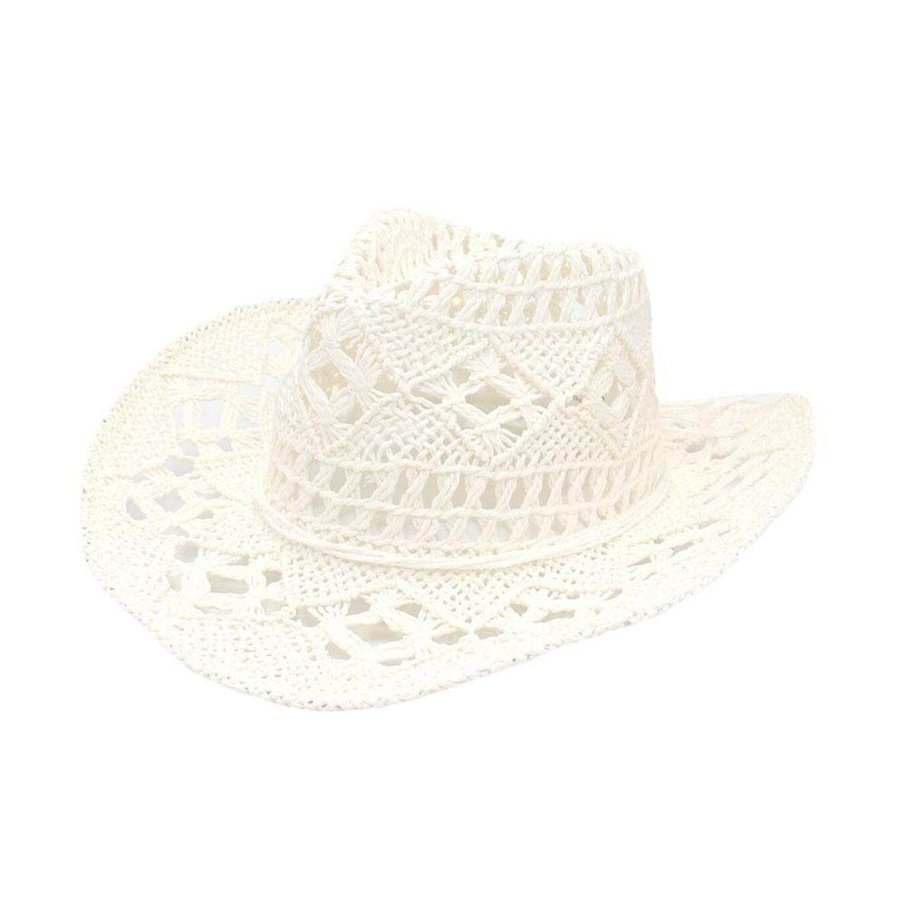 Western Hat Buckle Women Men Summer Western Cowboy Hat Shapeable Straw ...