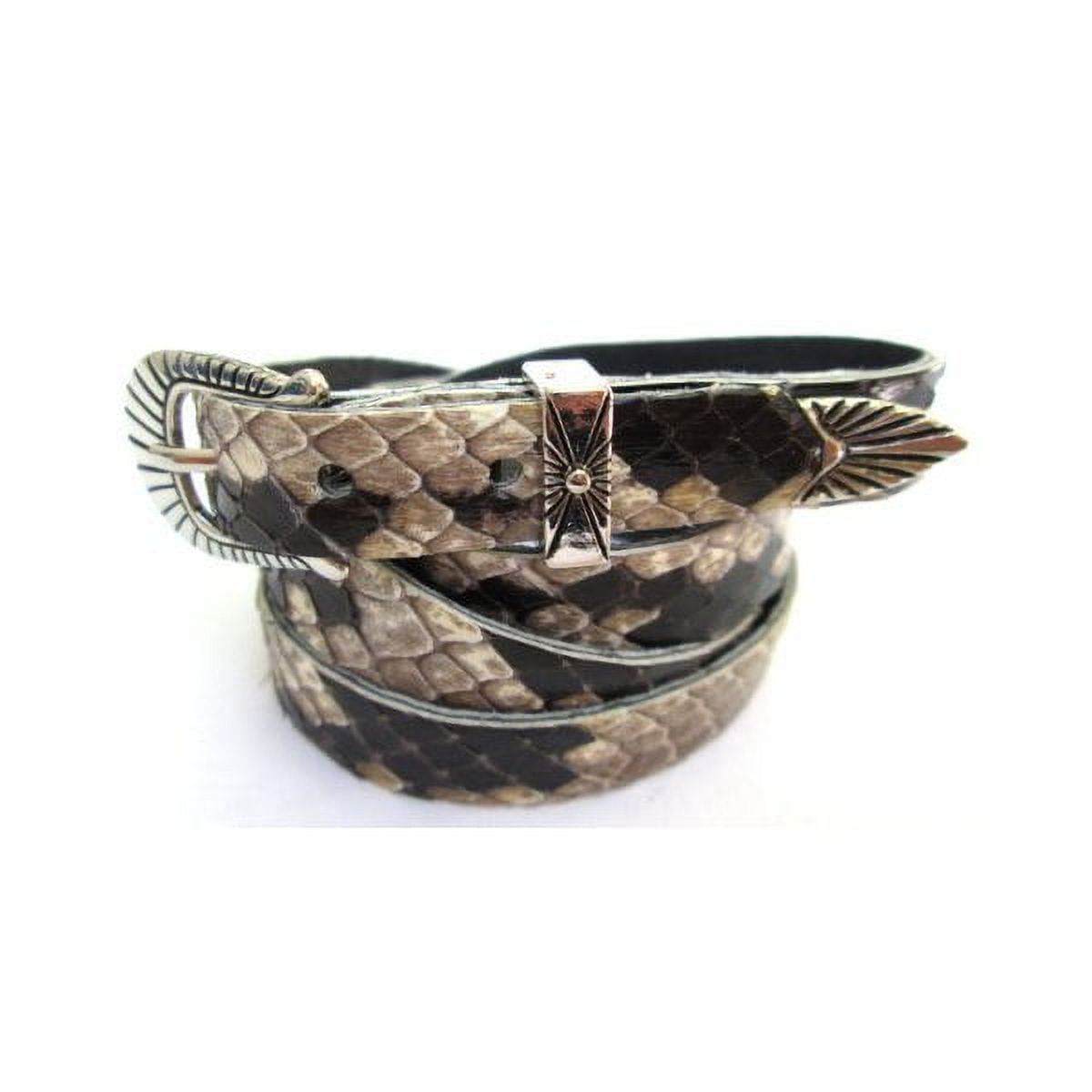 Western Hatband Black & White Genuine Python Snake Skin with 3 Pc ...