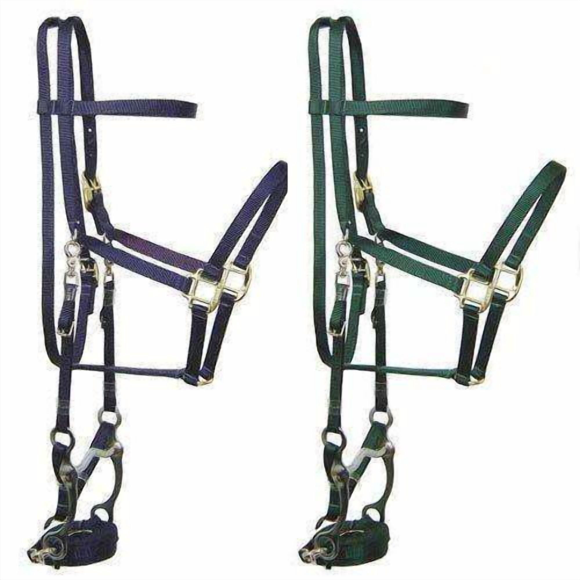 Western Heritage Made in the USA Nylon Halter Bridle Combo with Reins ...