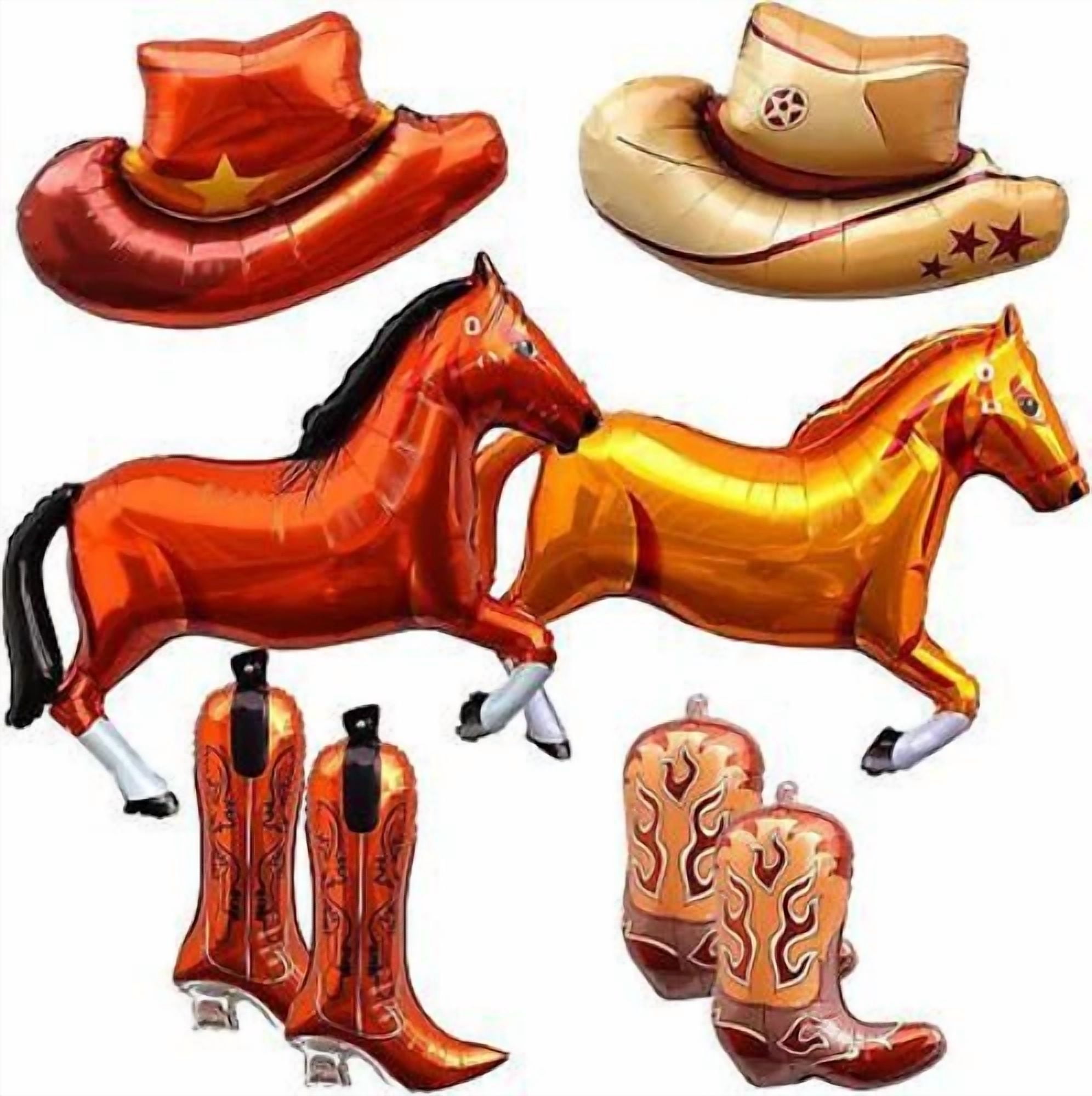 Western Horse Balloons Cowboy Party Decorations Balloons Cowgirl ...