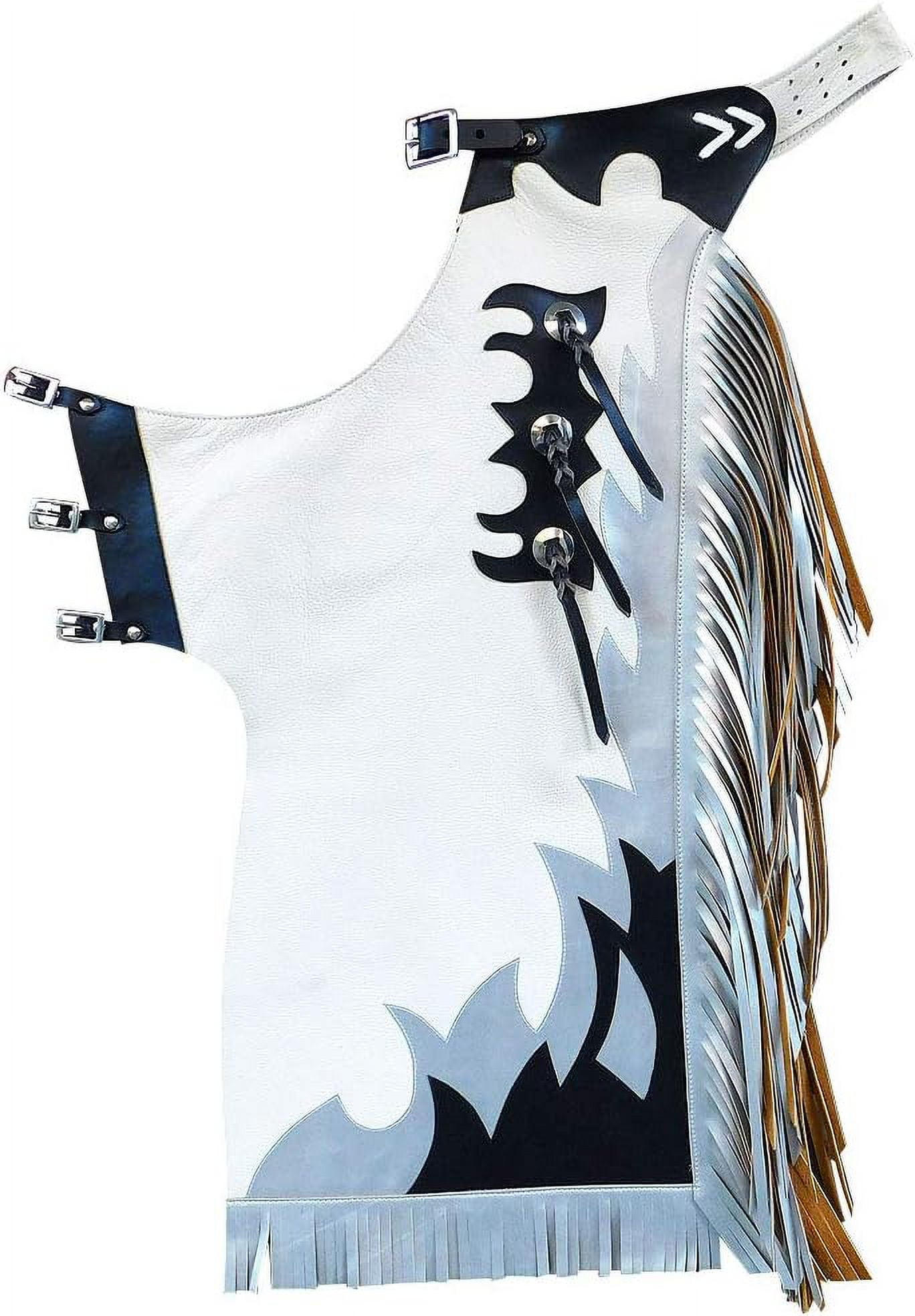 Western Horse Bull Riding Genuine Leather Rodeo Chaps - Walmart.com