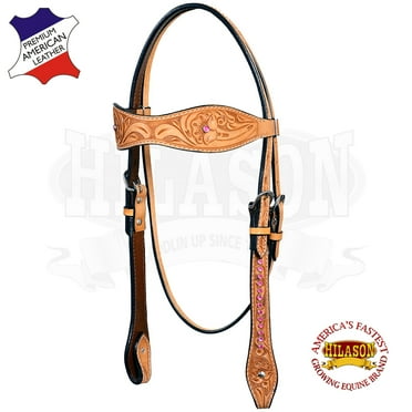 Cob V Shape Hilason English Padded Bridle Browband Blanks Empty Channel ...