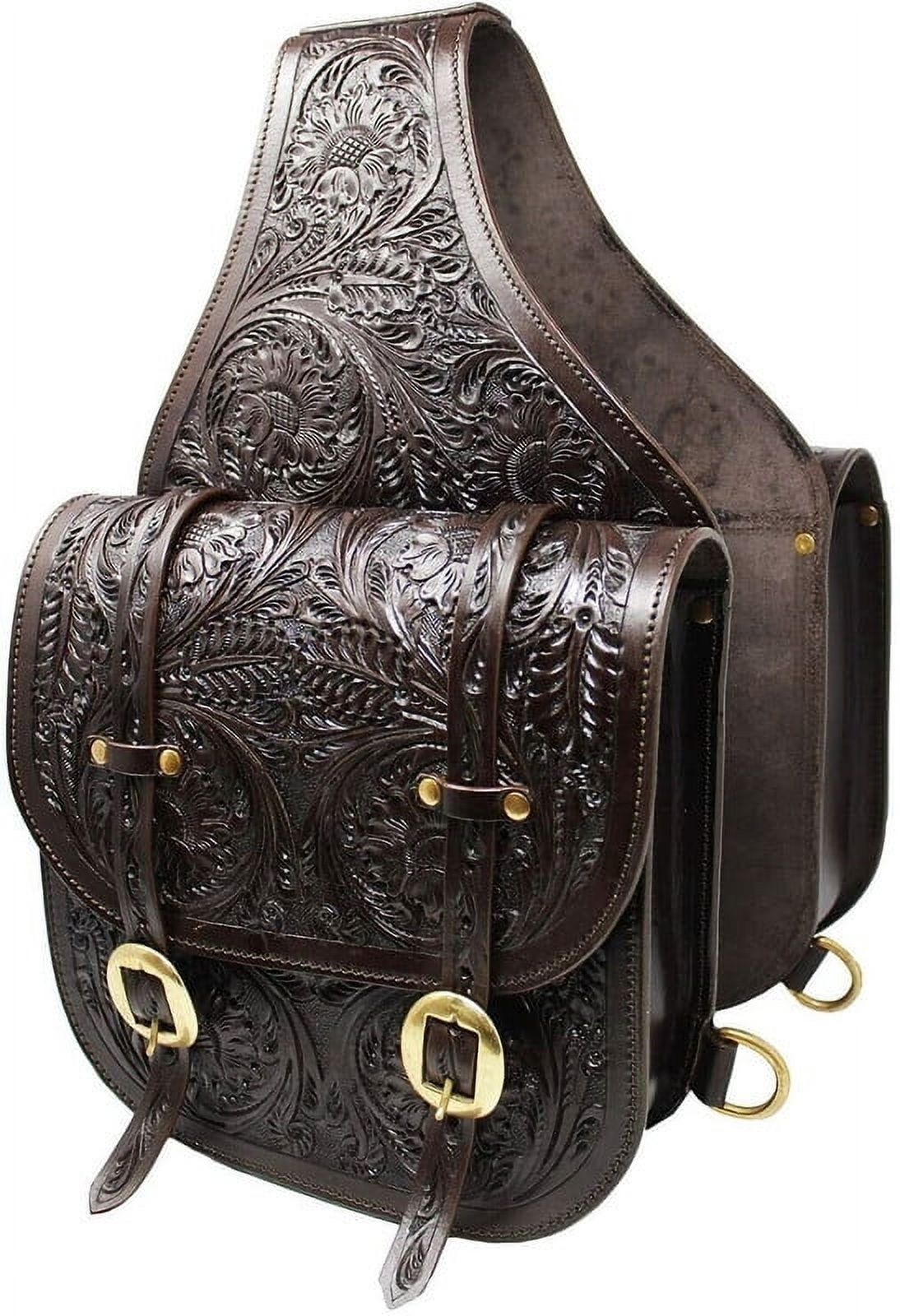 Western Horse Leather Saddle Bag Heavy Duty Traditional Trail Ride ...