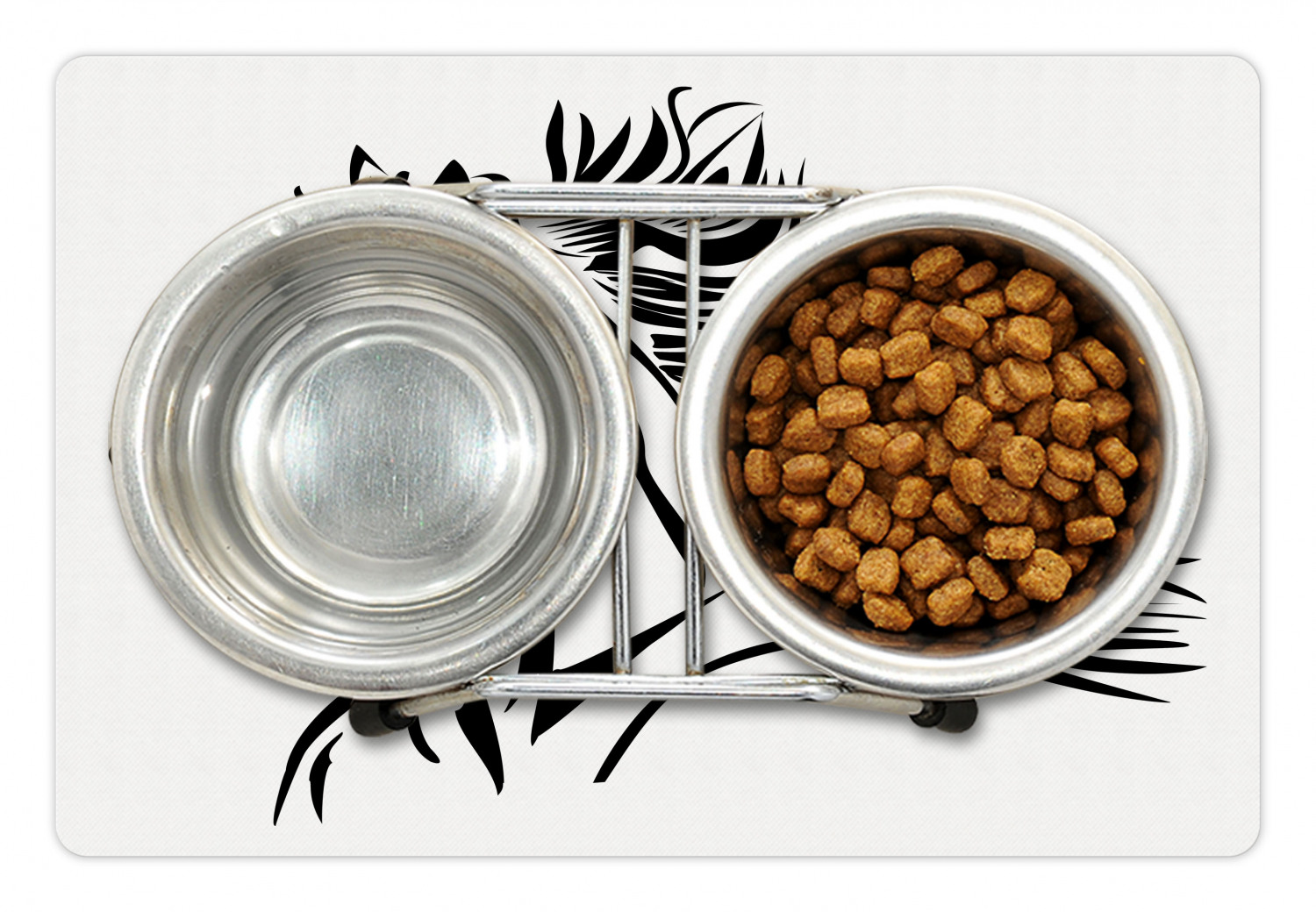 Western Horse Pet Mat for Food and Water, Drawing of Stallion Head ...