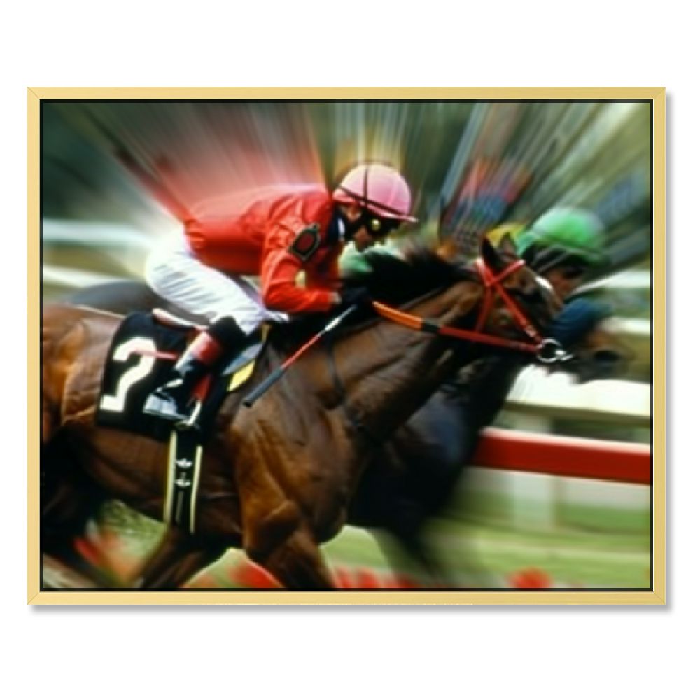 Western Horse Racing Art Print - Walmart.com
