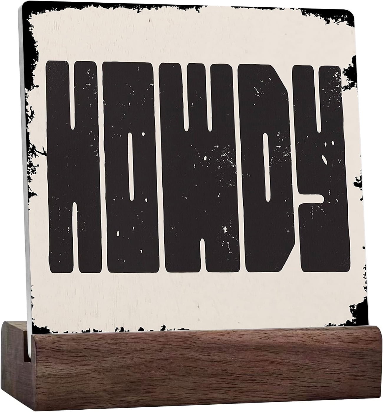 Western Howdy Ceramic Table Sign - Western Decor For Home Living Room ...