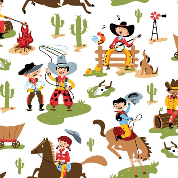 Western Howdy Pard'ner Cotton Fabric - Walmart.com