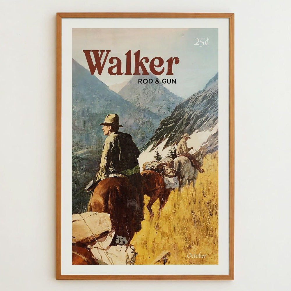 Western Hunting Art Print Vintage Hunting Poster Hunting Gift For Dad ...