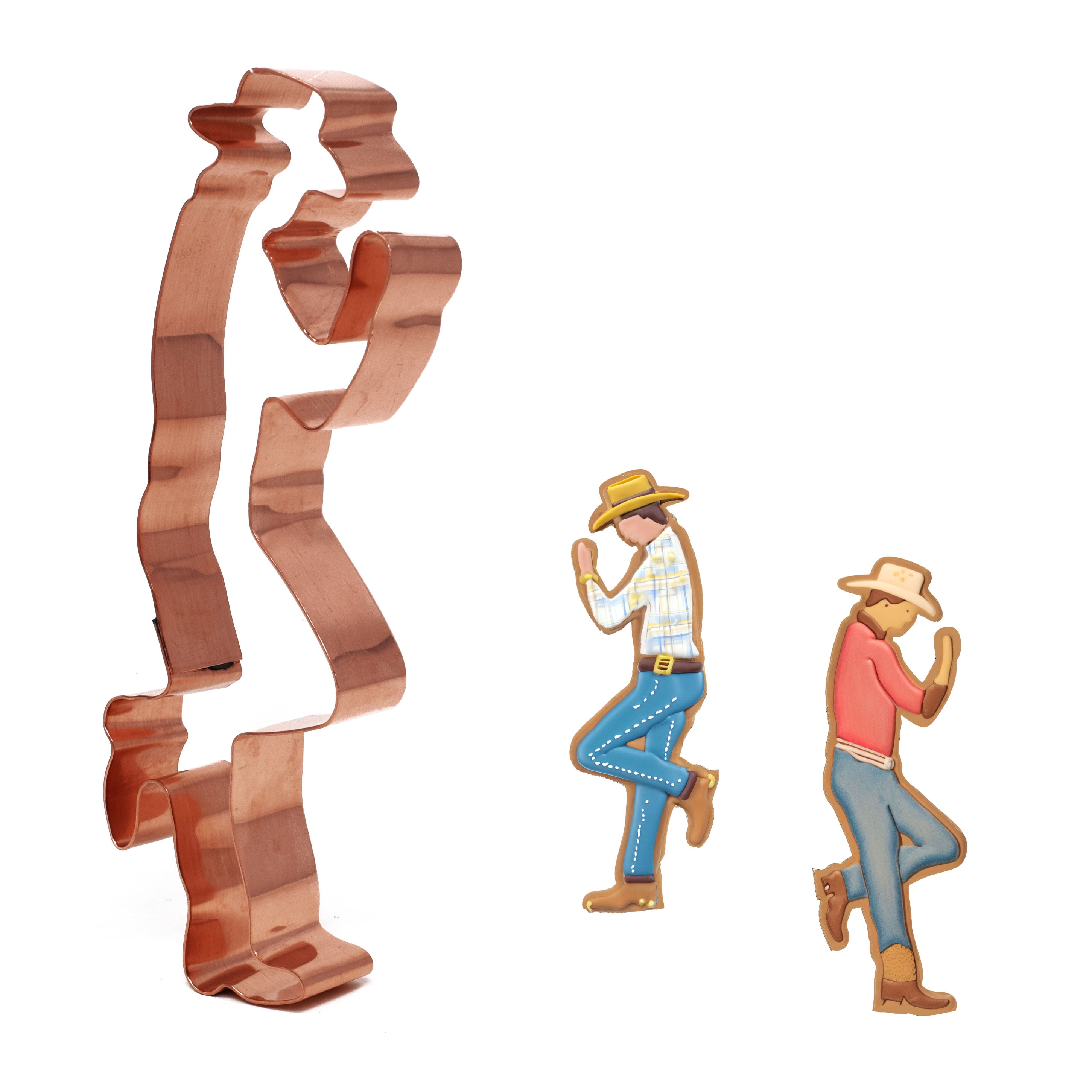 Western Kicked Back Cowboy Cookie Cutter, 2.25 x 5.5 inches ...