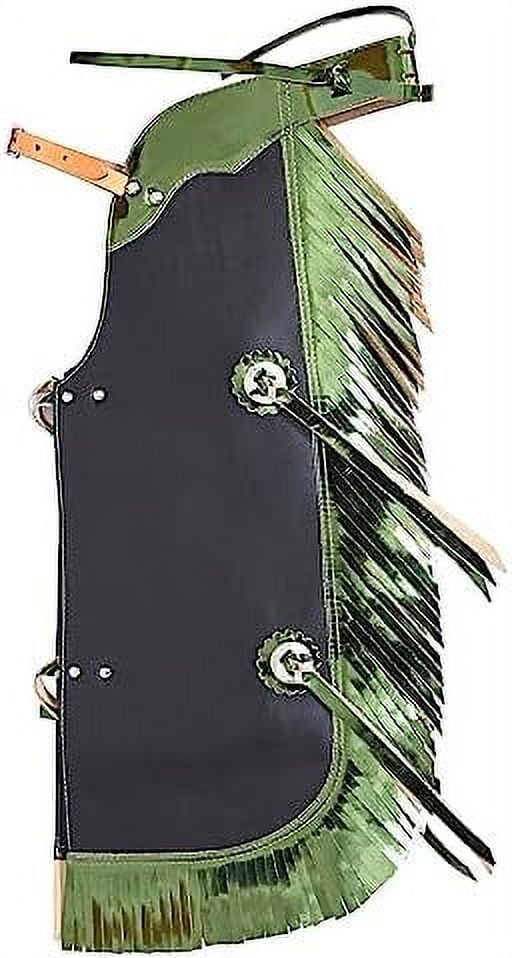 Western Leather Kids Junior Youth Pro Rodeo Bull Riding Chaps Black ...