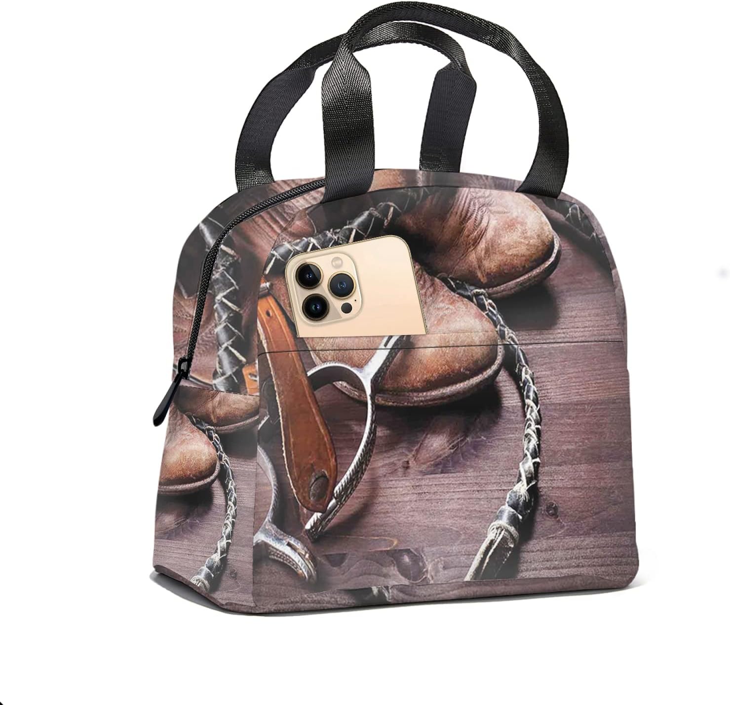 Western Lunch Bags Lunch Box For Women & Men Adult,USA Style Art ...