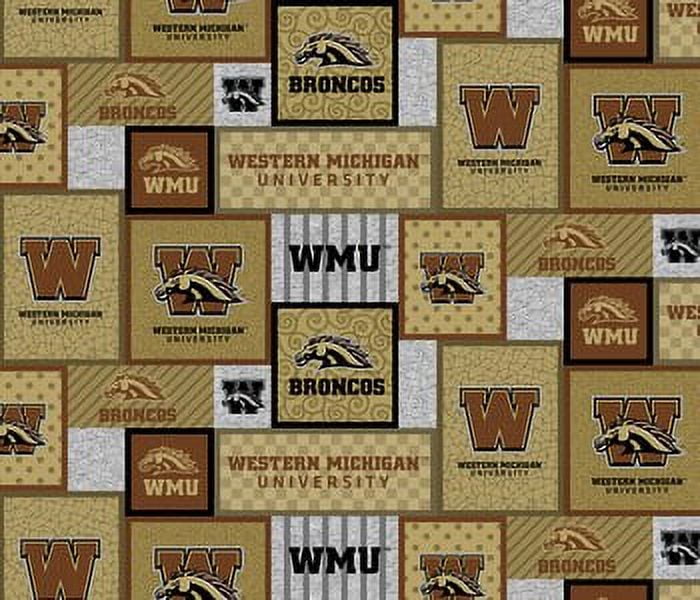 Western Michigan University Broncos Fleece Fabric 58" by the yard ...