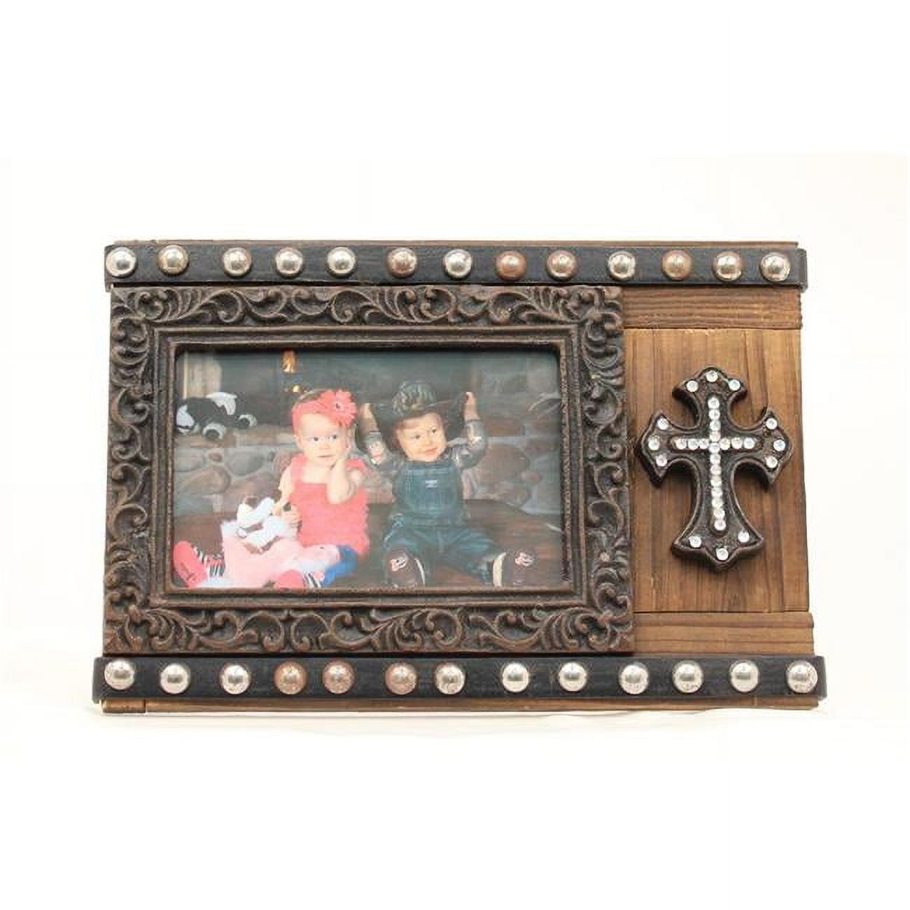 Western Moments 94077 Crystal Cross Photo Frame, Tan & Brown - 4 x 6 in ...