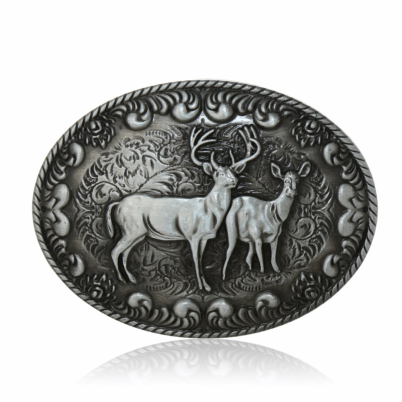 Western Moose Belt Buckle for Men Elk Deer Animal Belt Buckle American Cowboy Rodeo Belt Buckles ...