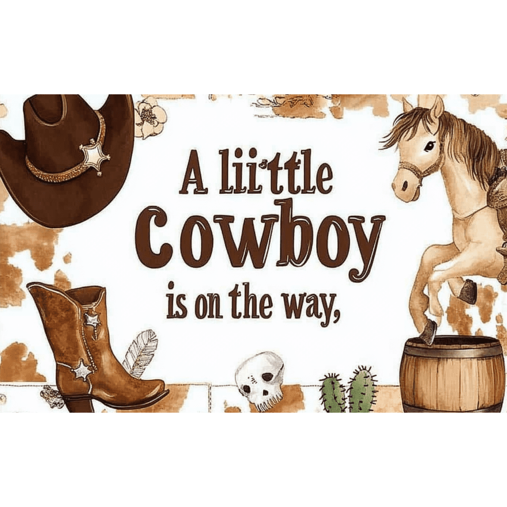 Western Party Backdrop Cowboy Party Decoration Supply Wild West Decor ...