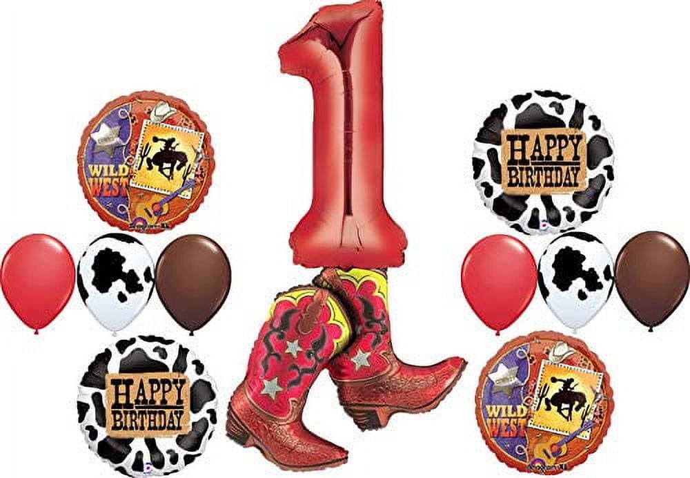 Western Party Supplies 1st Birthday Cowboy Cowgirl Wild West Balloon ...