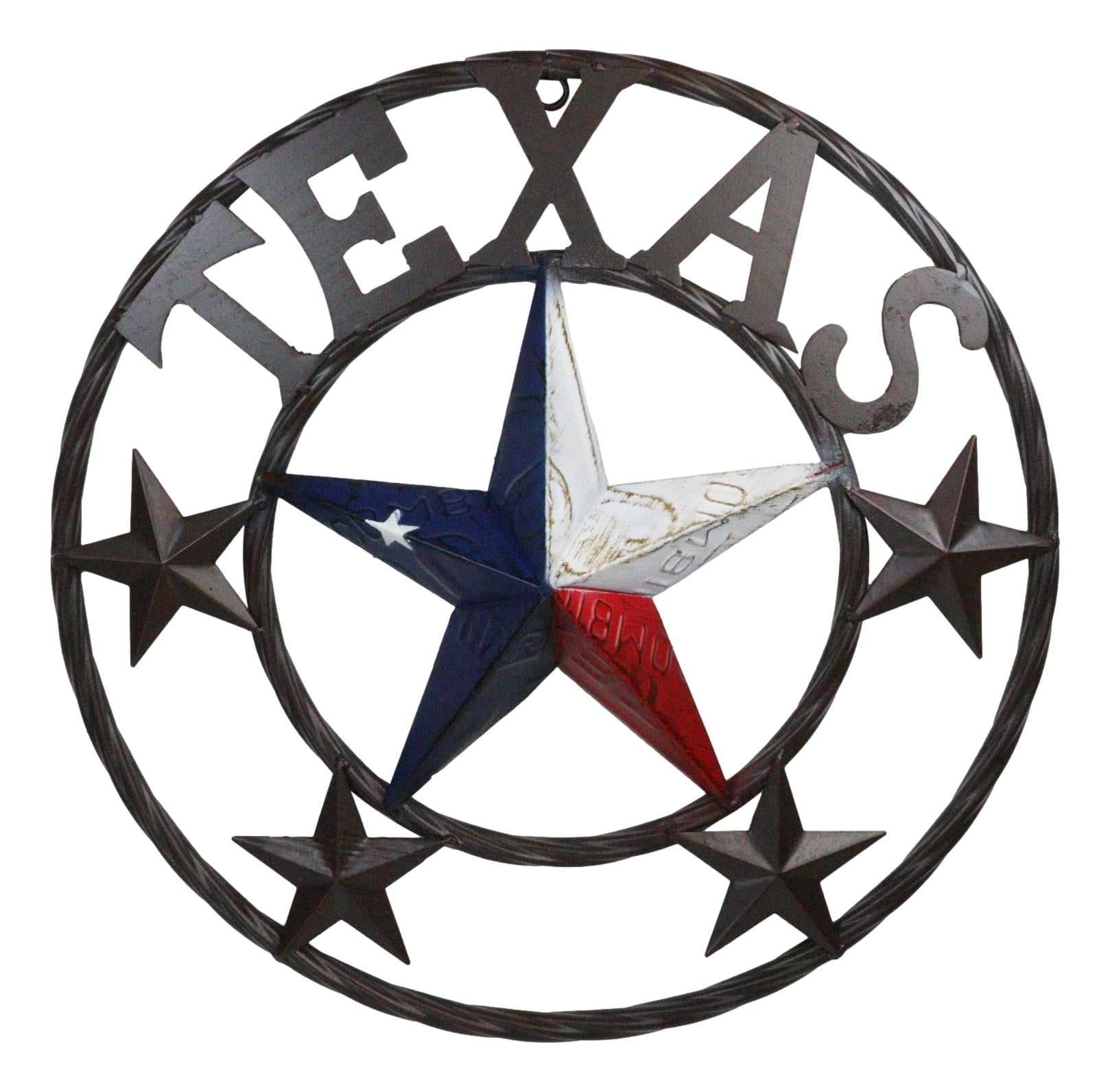 Western Patriotic Lone Star State Texas With Mini Stars Metal Wall ...