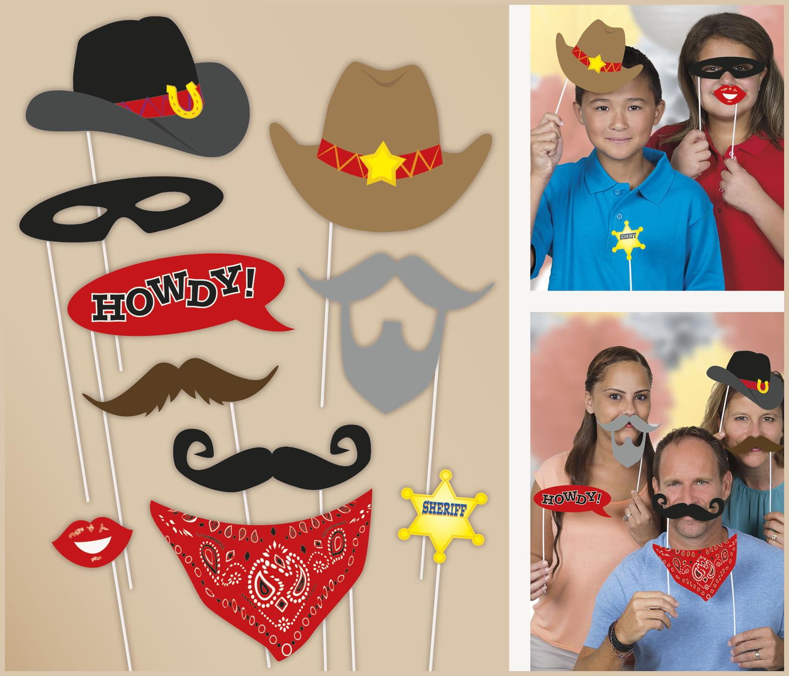Western Photo Booth Props, 10pc - Walmart.com