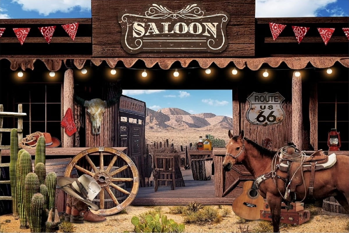 Western Photography Background Wild West Saloon Bar Rustic Wood Barn ...