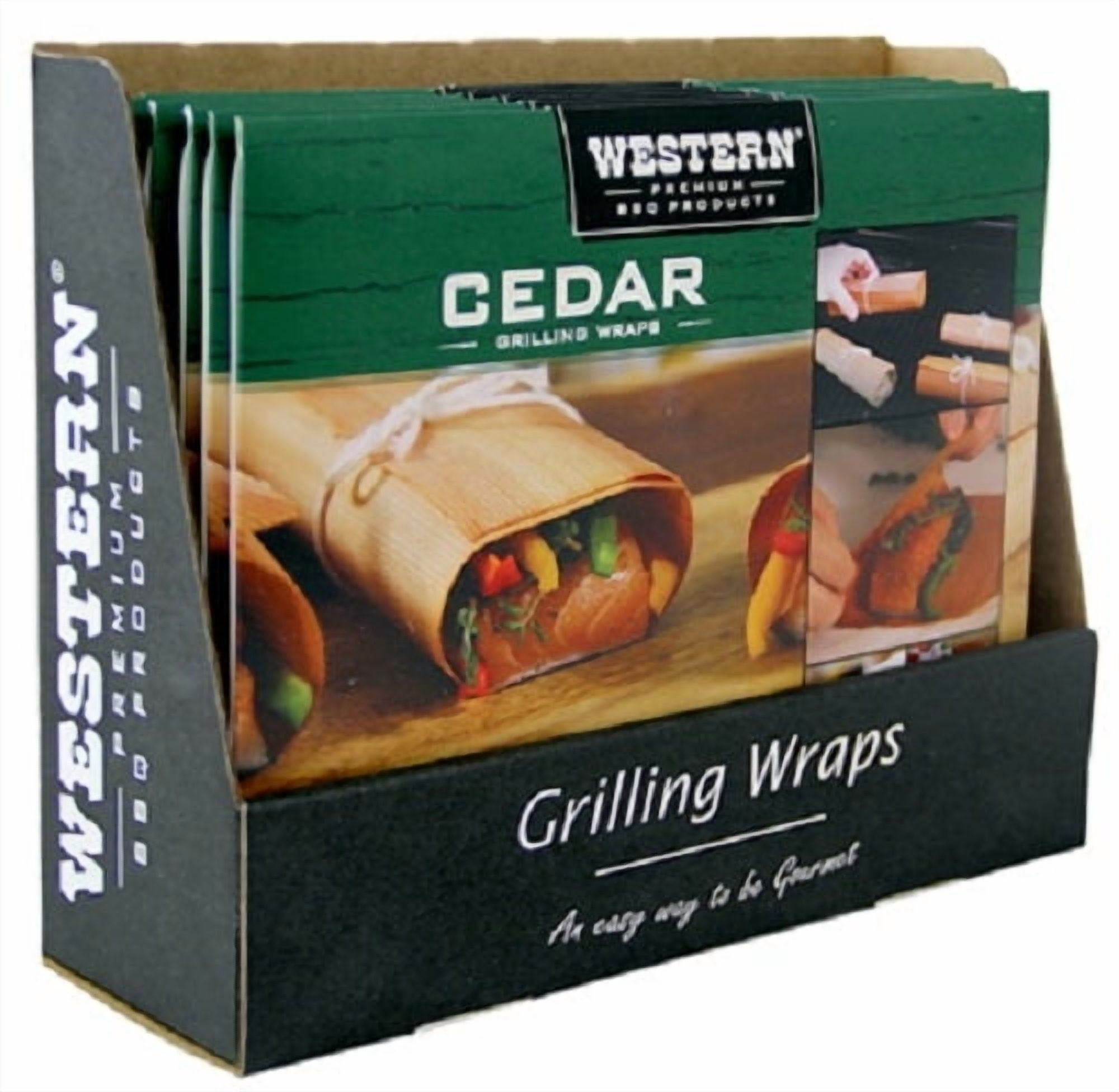 Western Premium BBQ 81231 8-Pack Of Cedar BBQ Grilling Wraps - Quantity ...