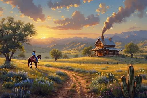 Western Ranch Horse Cowboy Country Cabin Puzzles for Adults 1000 Pieces ...